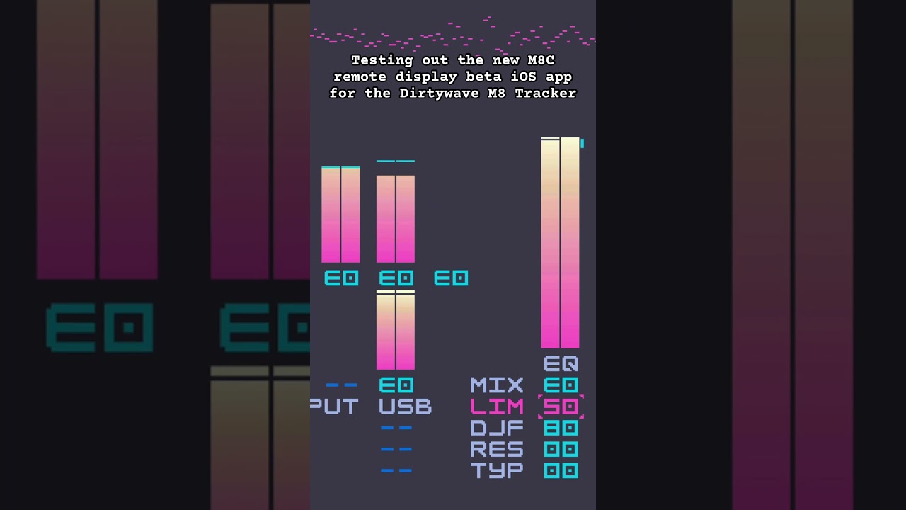 iPad remote display for M8 Tracker: M8C for iOS #m8tracker #dirtywave #trackermusic #trackerjungle