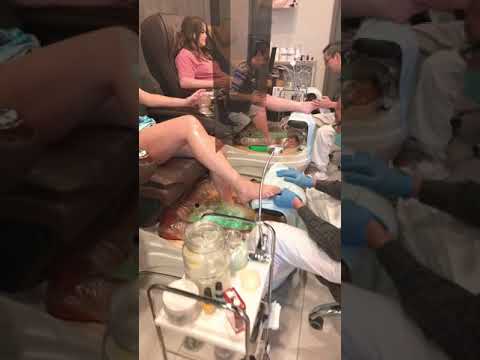Luxury spa pedicure for Ms. Erica and Laura at Salon Studio!! Fun time