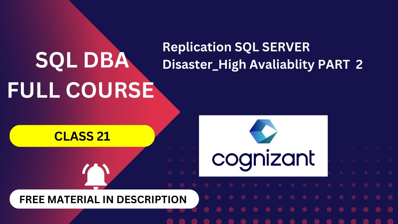 Replication configuration SQL SERVER Disaster_High Availability PART 2