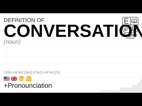 CONVERSATION meaning, definition & pronunciation | What is CONVERSATION? | How to say CONVERSATION