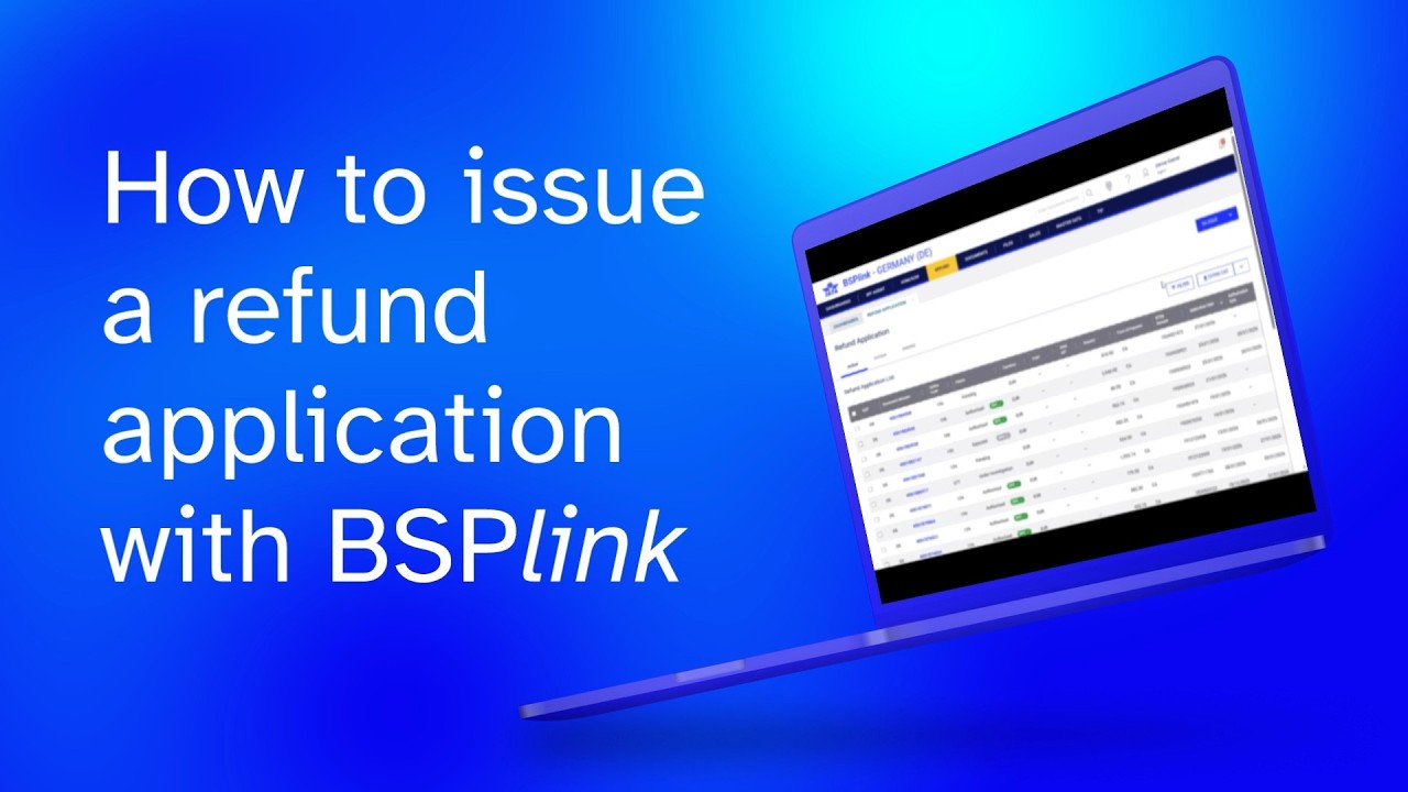 How to issue a refund application with BSPLink