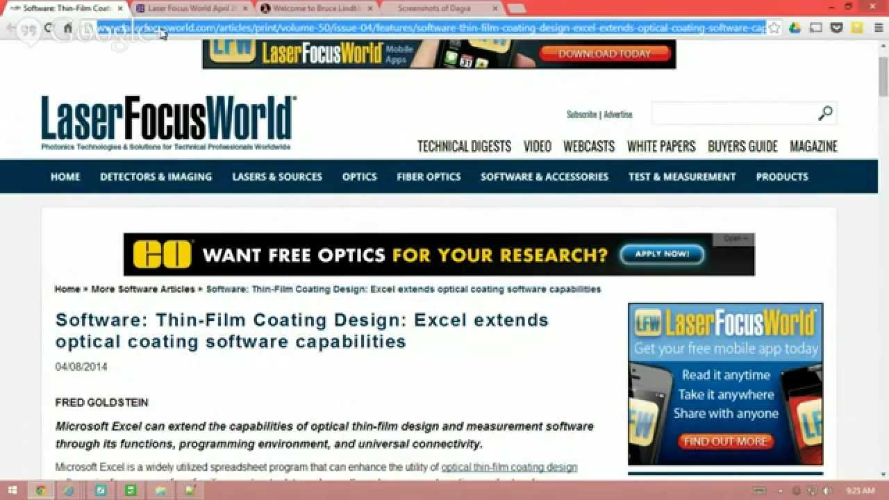 Coaters Tech - FilmStar with Excel