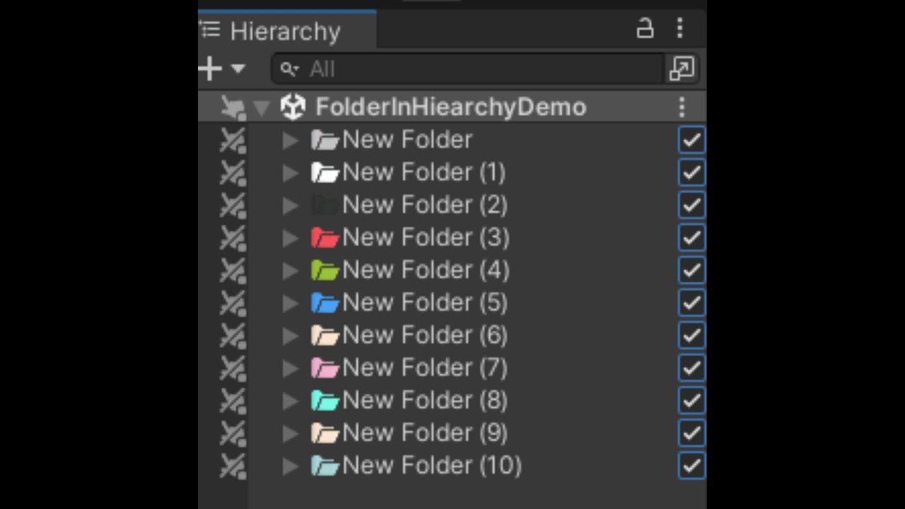 Folder In Hierarchy v1.1 Features for Unity