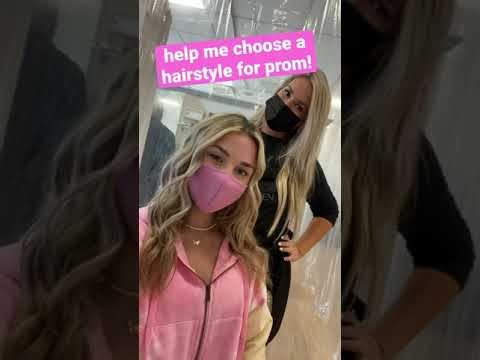 Help me choose a prom hairstyle! #shorts