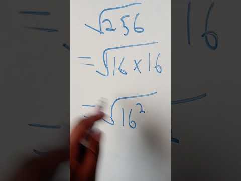 solve square root of 256 without calculator