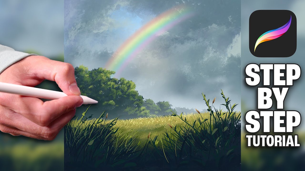 Rainbow field PROCREATE TUTORIAL 263