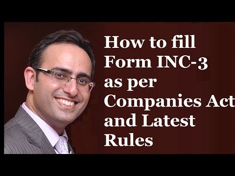 Incorporation of a Company (Part-2) Form INC-3