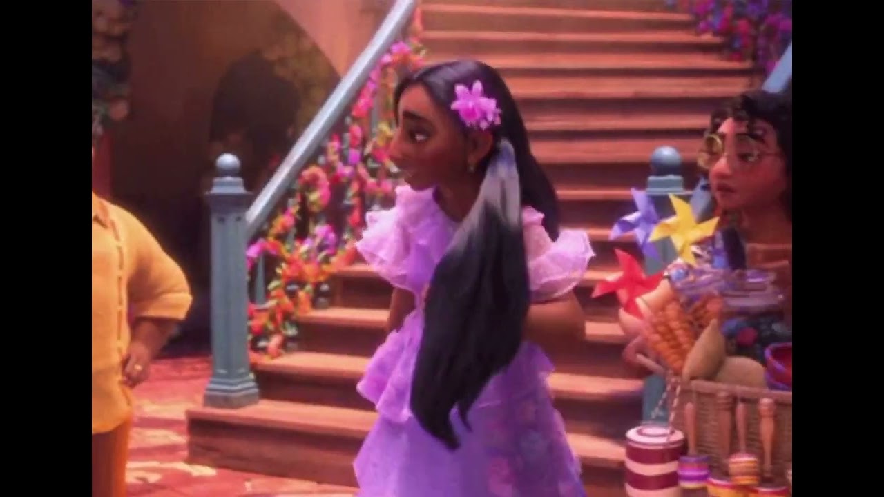 Isabela’s Hair Flip for 21 seconds- Encanto