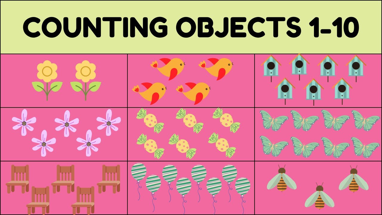 Counting Objects - for Practice at home and school - Counting Sets Within 10