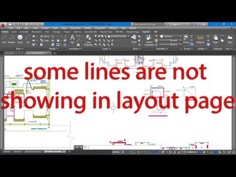 Some Lines are not showing in AutoCAd layout page