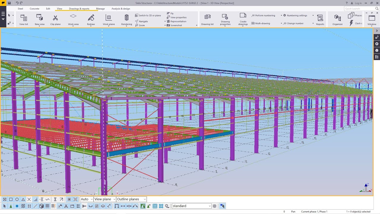 Large Span Portal Frame Mega-structure | Tekla Structures