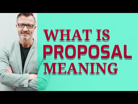 Proposal | Meaning of proposal π π π