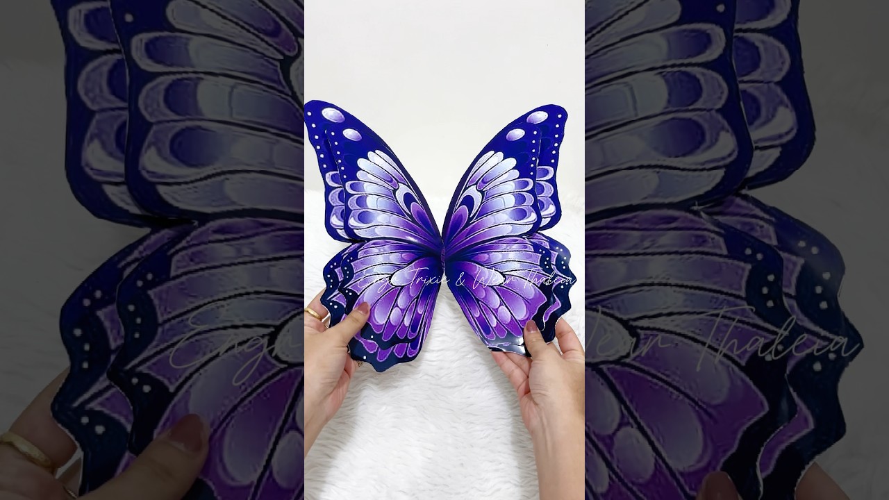 You can search(type or image) and download free butterfly templates then print. #tutorial #fyp #art