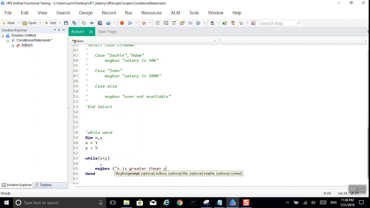 VbScript While wend Statement