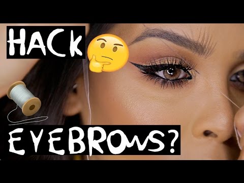HACK| FILL In Eyebrows USING THREAD? NATURAL Brows| NikkisSecretx