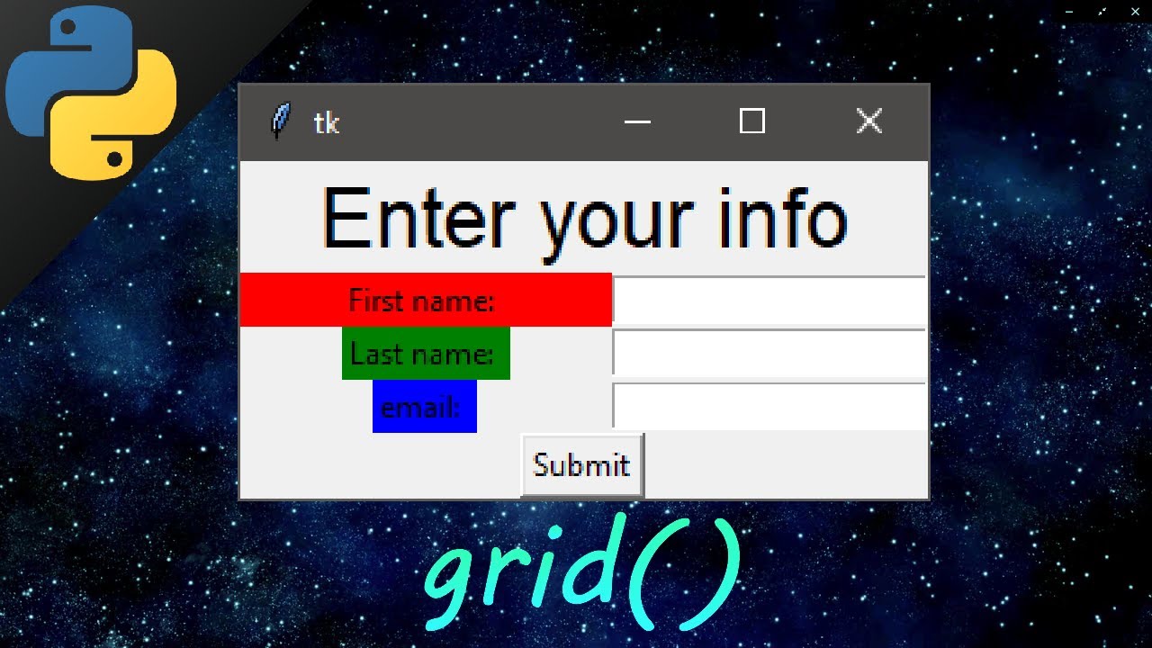 Learn Python tkinter GUI grid layouts easy 🏢