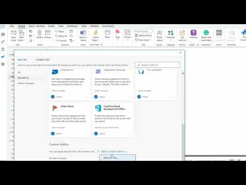 Outlook Add In Manifest File Set up