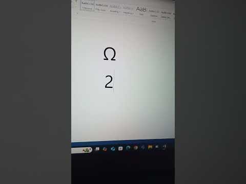 Omega symbol shortcut in MS Word #omega #trending #shorts #techwithpanja #youtubeshorts