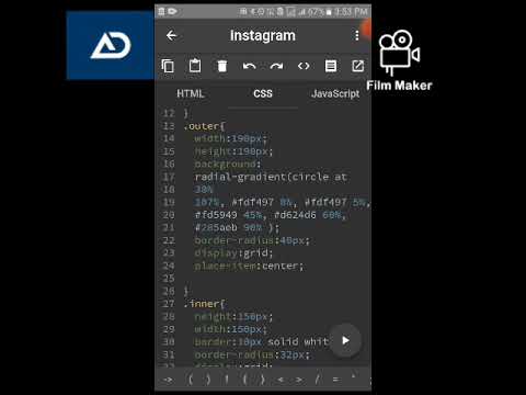 Instagram logo with html and css!!