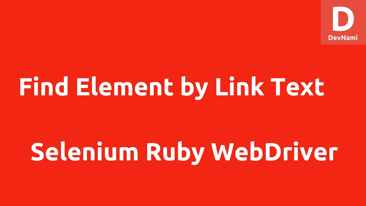 Selenium Ruby Find Element by Link Text