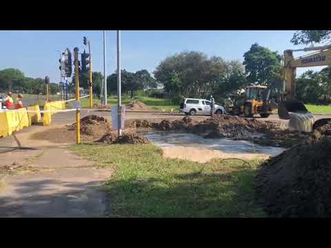 WATCH: Saligna pipe burst receives urgent attention