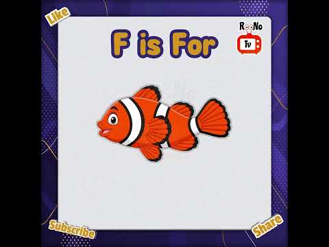 Words That Start with F | Introduction Of Letter Ff | Letter F for kids | RooNo Tv
