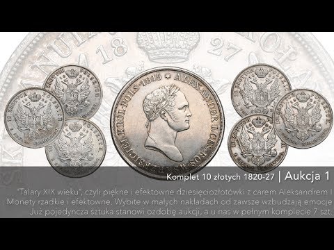 Komplet 10 złotych 1820 - 1827