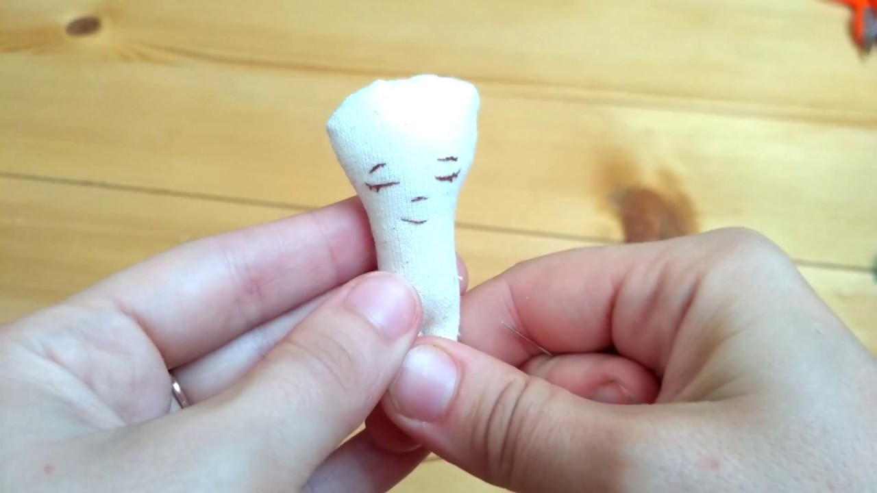 How to embroidery the rag doll face tutorial, DIY rag doll face