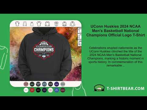 UConn Huskies 2024 NCAA Men's Basketball National Champions Official Logo T-Shirt