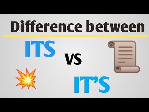 Difference between ITS and IT'S with examples| Confusing words in English