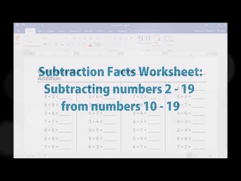 Math Facts Worksheet Generator - Addition and Subtraction Worksheets