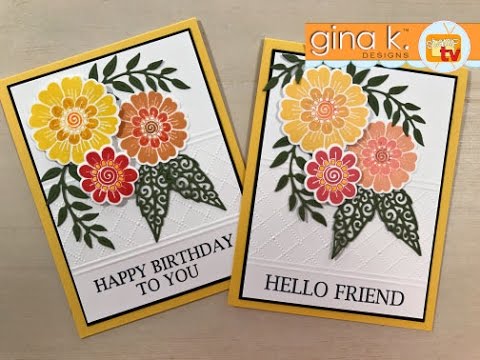 Bold and Blooming- Partial Embossing