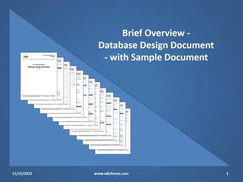 Brief Overview - Database Design Document - with Sample Document
