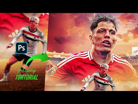 Photoshop Tutorial step by step Sport Graphic From Scratch to finish