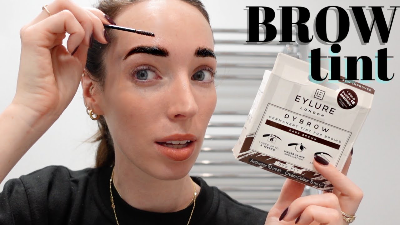 HOW TO TINT YOUR EYEBROWS AT HOME *SAFELY* / DIY Eylure Dybrow Brow Tint Dark Brown (Easy Tutorial)
