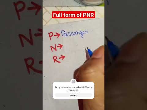 Full Form of PNR #shorts #uniqueknowledge #fullform #commonabbreviations #shortsviral