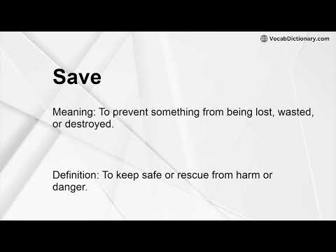 Save Meaning