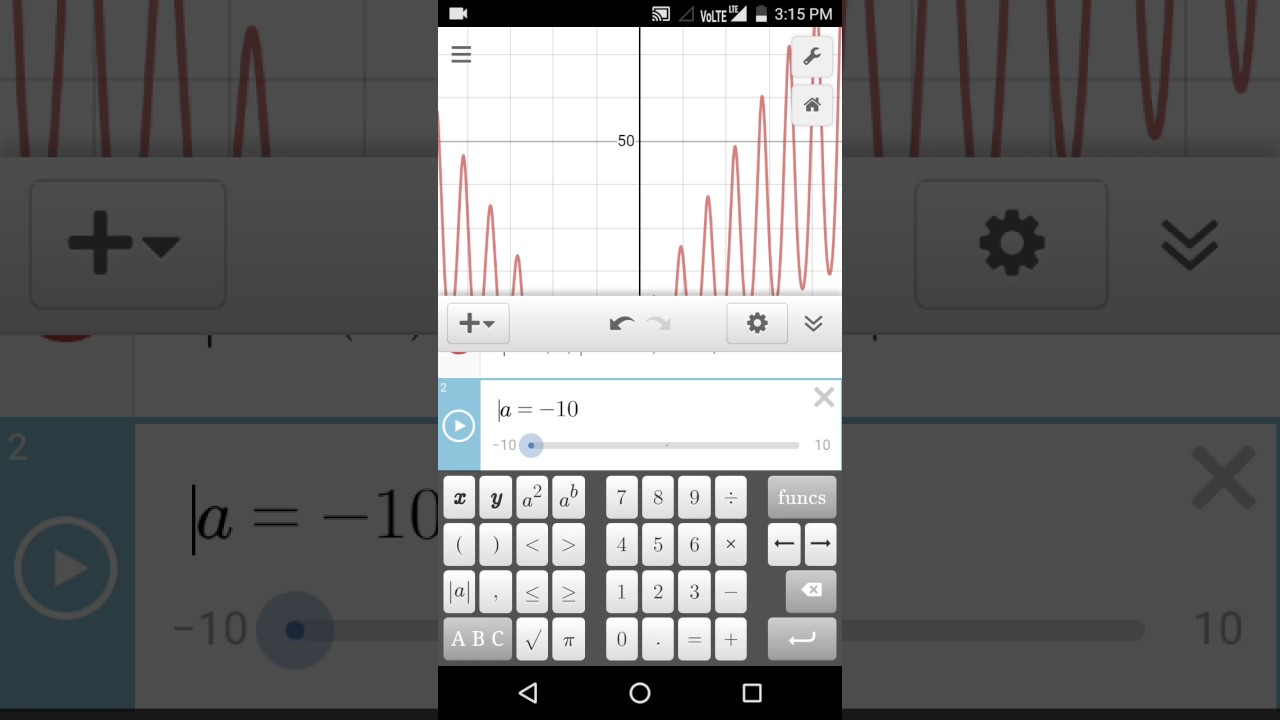 A crazy oscillating graph in desmos
