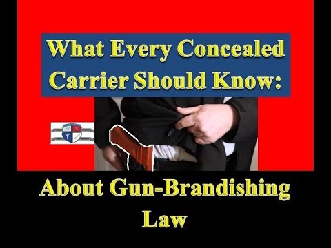 What Every Concealed Carrier Should Know About Gun Brandishing Law