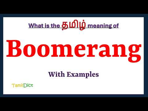 Boomerang Meaning in Tamil | Boomerang in Tamil | Boomerang in Tamil Dictionary |