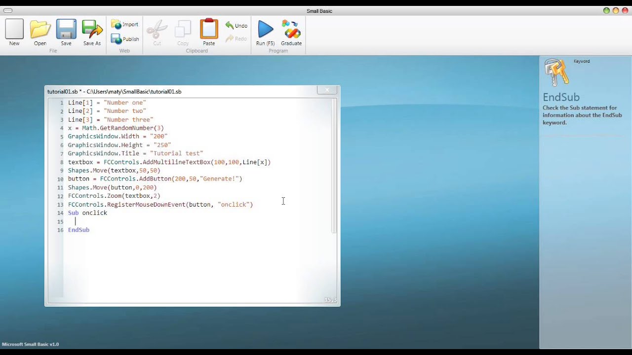 Small Basic: Random text generator tutorial