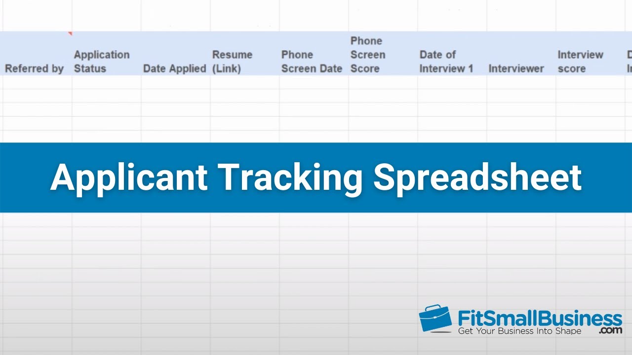 Applicant Tracking Spreadsheet - Template (2022)