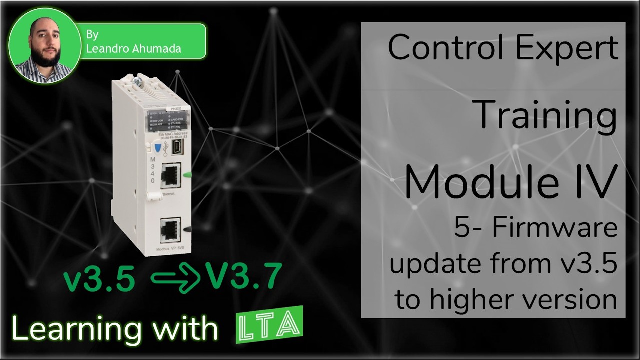 EcoStruxure Control Expert Training - M4.5 Modicon M340 Firmware update from v3.5 to higher version