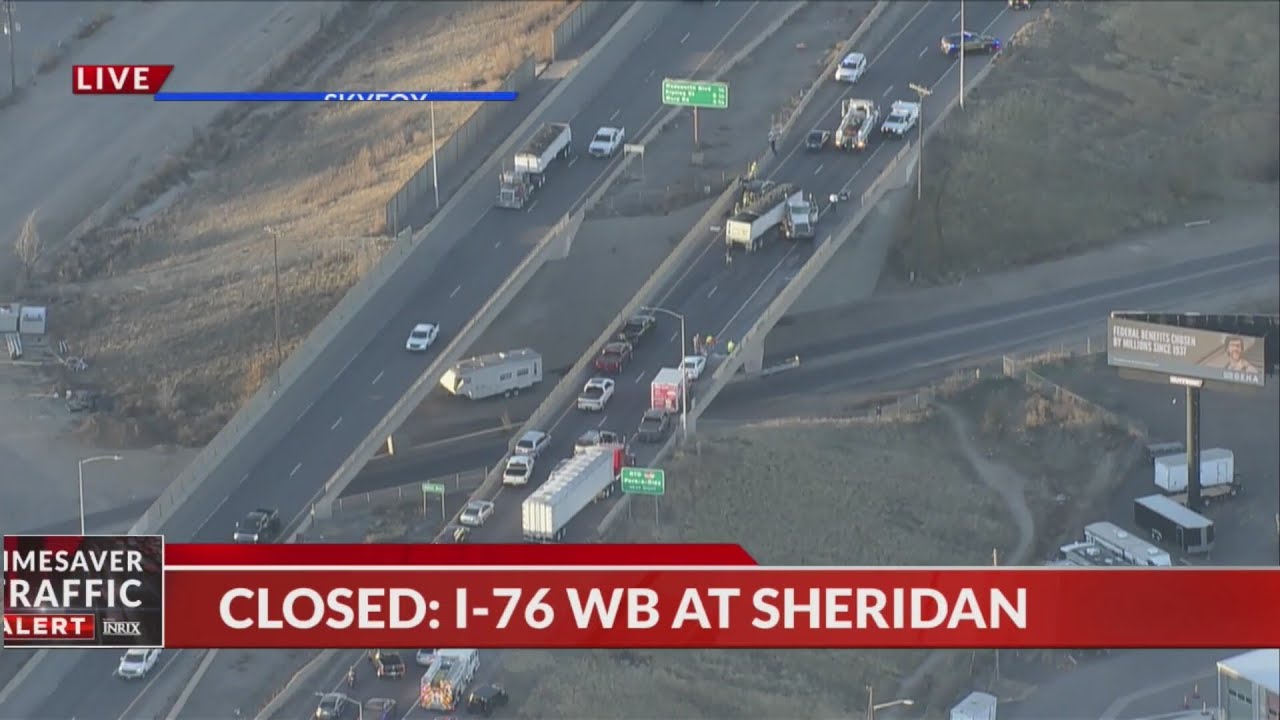 I-76 westbound closed near I-70 due to crash