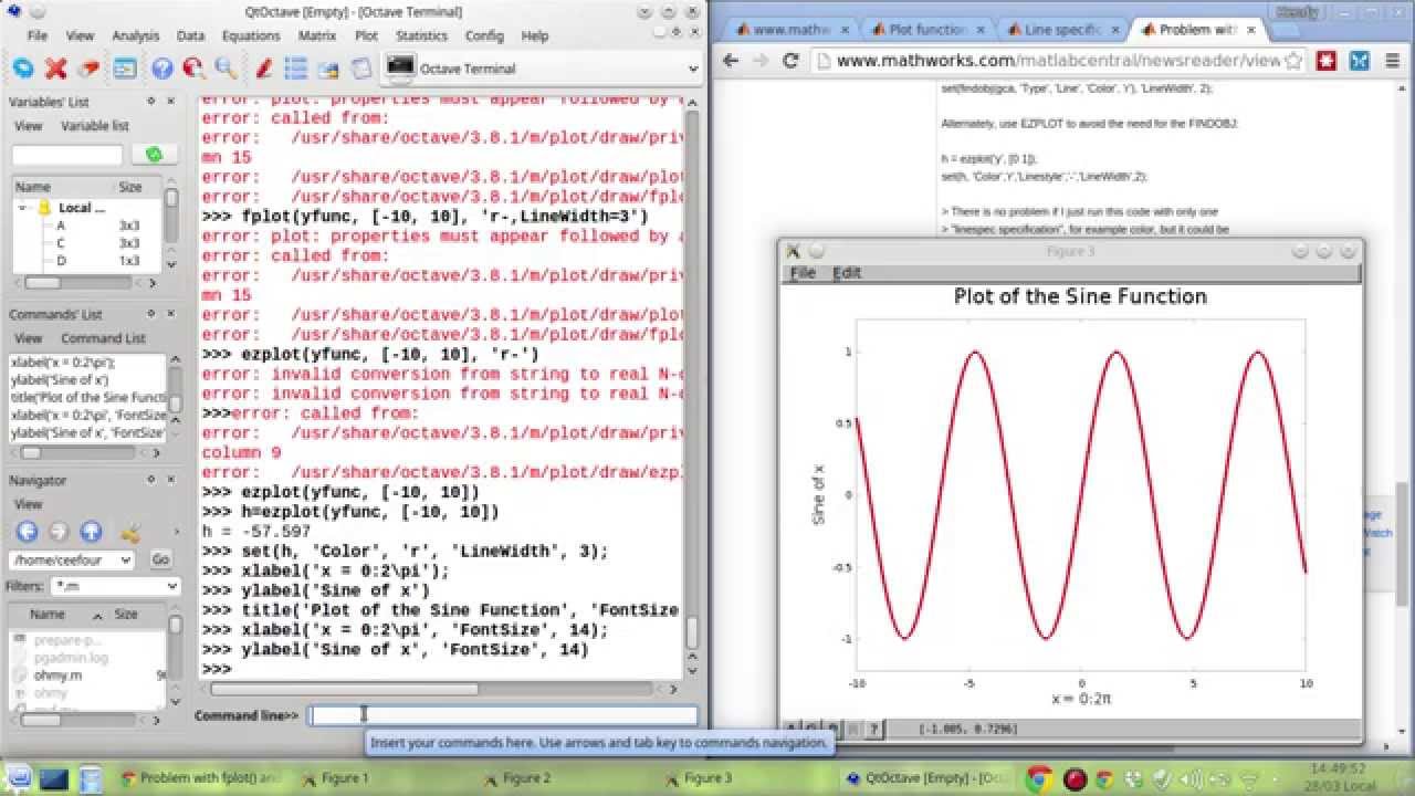 MATLAB/@GnuOctave Tutorial - 03 Plotting Data and Graphics