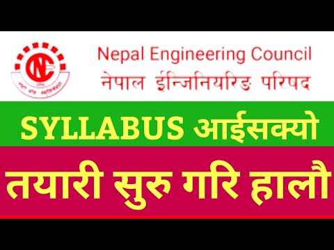 Nepal Engineering Council -License Exam Syllabus II Civil Engineering Registration Exam