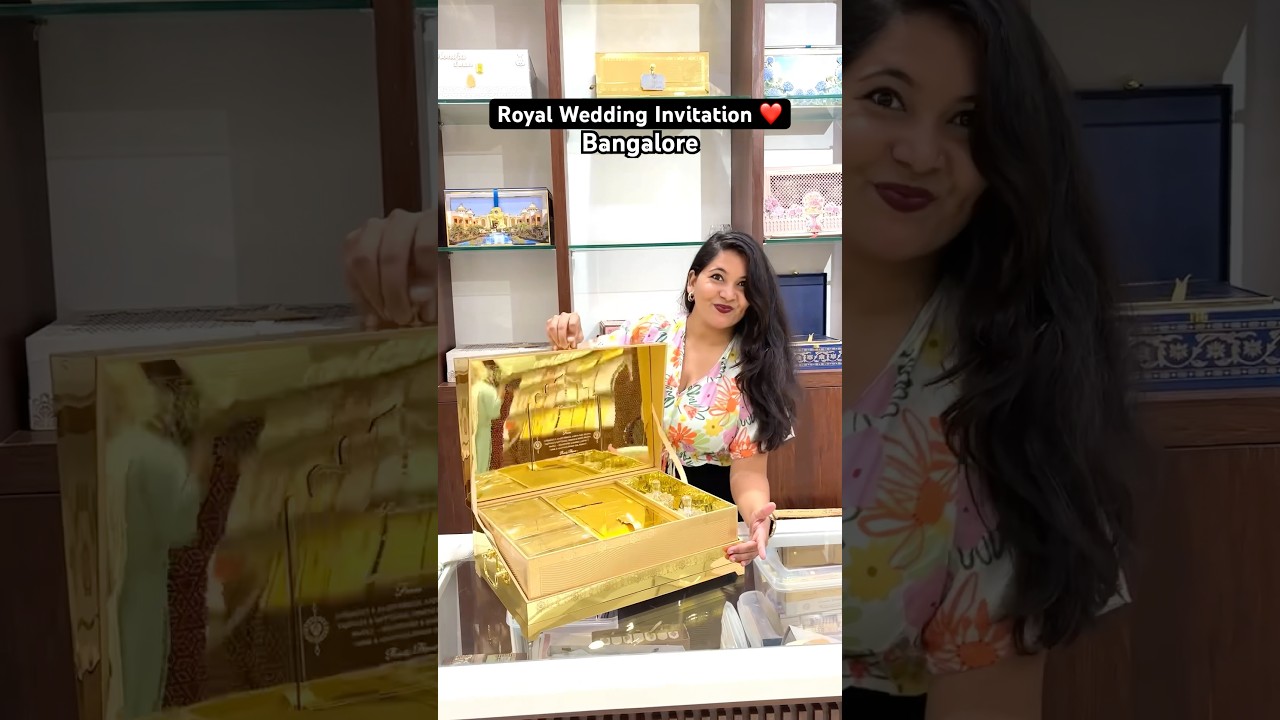 Wedding Card | Royal invitations ❤️ #shorts #bengaluru #ytshorts #kingofcards #weddingcards #viral