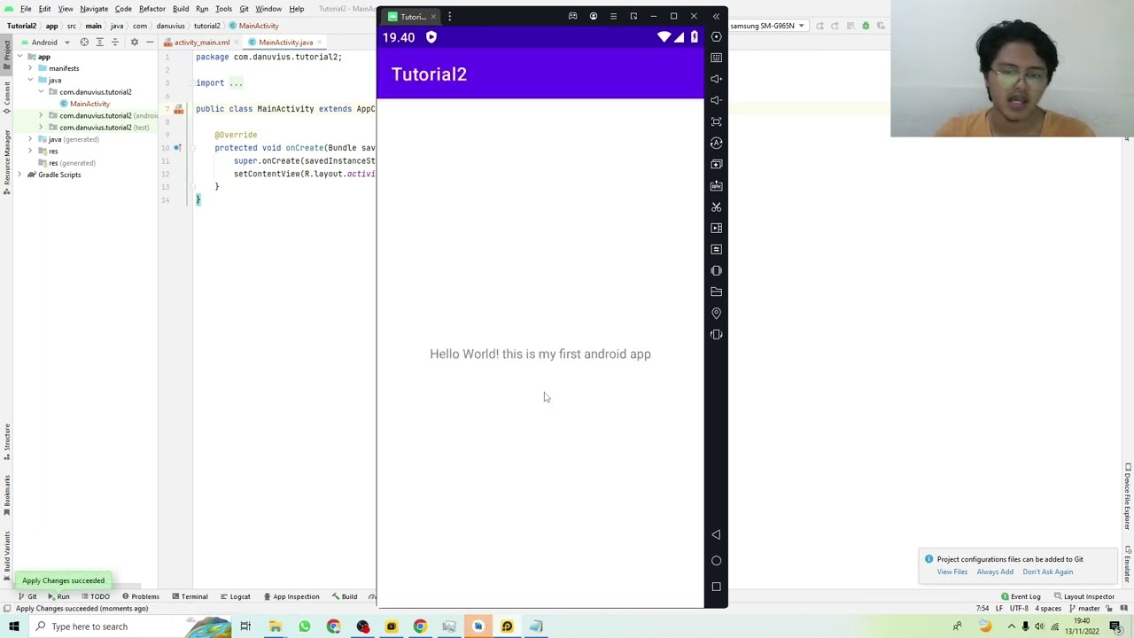 Android studio tutorial #1 webview