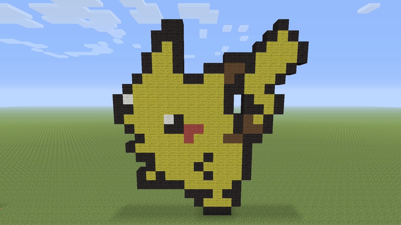 Minecraft Pixel Art - Pikachu Pokemon #025