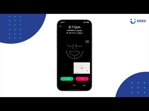 How to Clock In & Out on Herd App